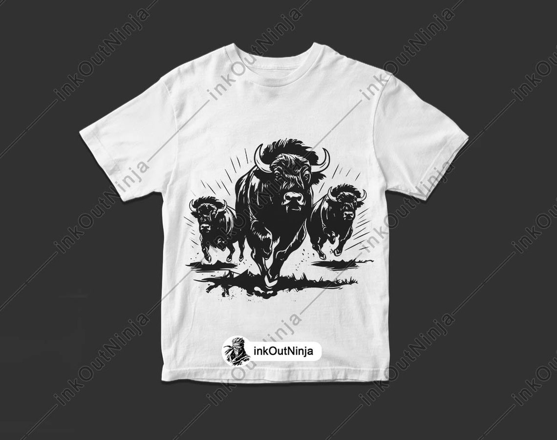 American Bison Buffalo Run Gallop Sprint Charge Herd Wild Mammal Svg ...