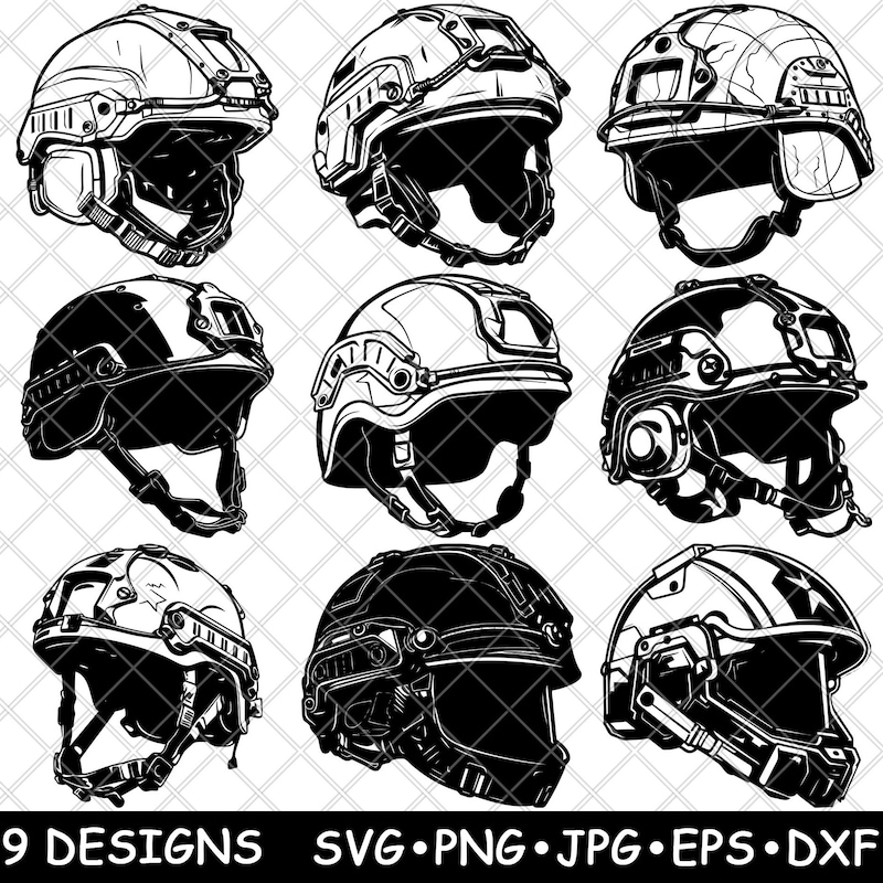 Tactical Helmet Svgs - Etsy