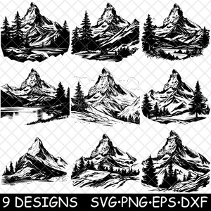Mount Matterhorn Swiss Alps Alpine Peak Pennine Zermatt Snow Cap Svg ...