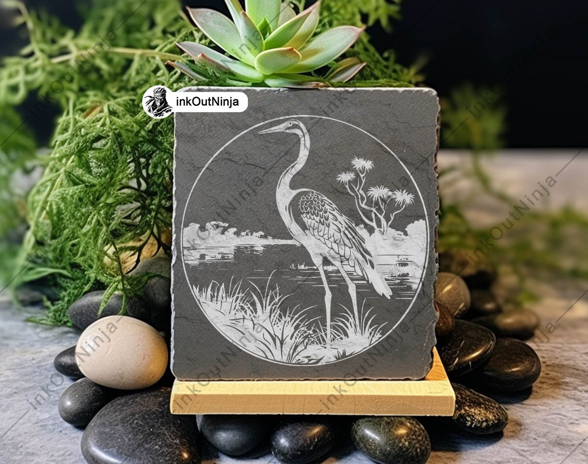 Crane Bird Grus Heron Tall Long-legged Egret Marsh Wetland Fowl Svg,dxf ...