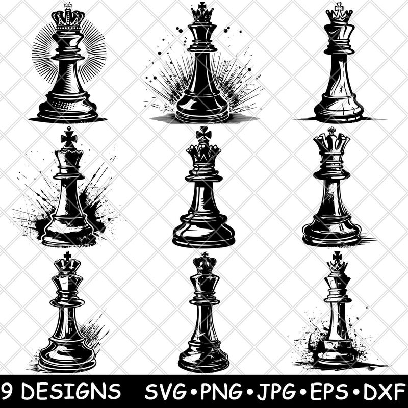 Queen Chess Piece Svg - Etsy
