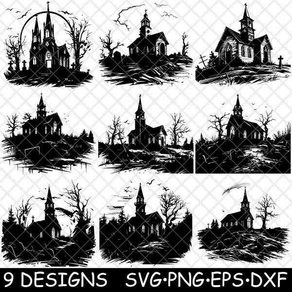 Cathedral Decal Svg - Etsy