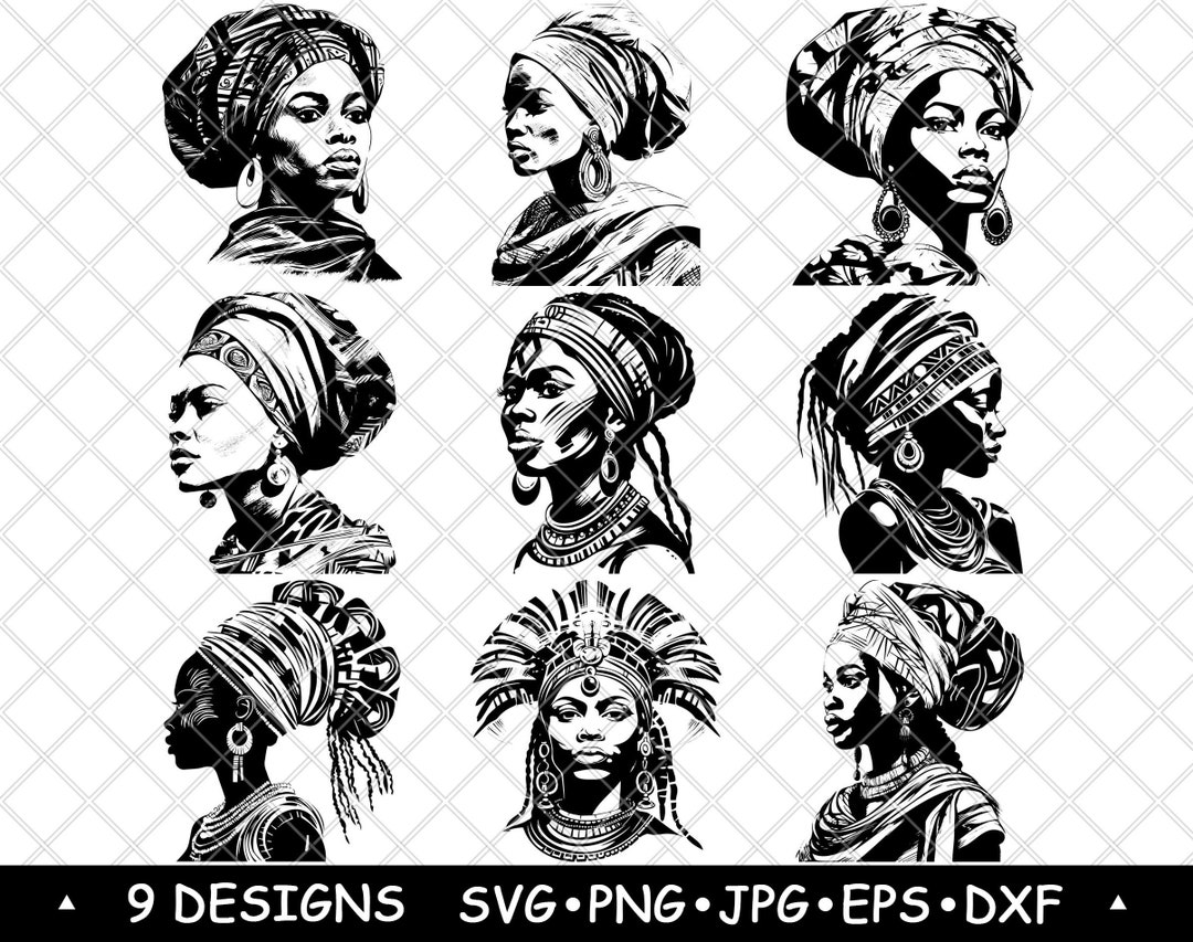 African Woman Caribbean Black Indigenous Afrocentric Feminine Laser ...
