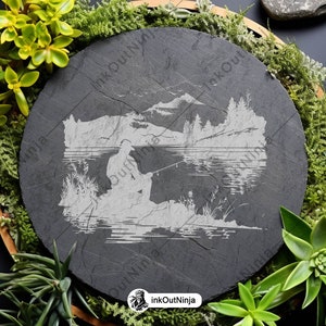 Man Fishing Lake Riverbank Angler Shore Fisherman Water Recreation Svg ...