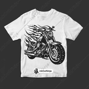 Motorcycle Big Bike American Chopper Ride Speed Flames Laser File SVG ...