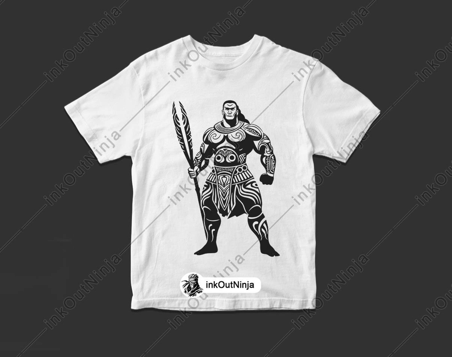 Samoan Native Warrior Polynesian Island Tribal Tongan Fighter Svg Dxf