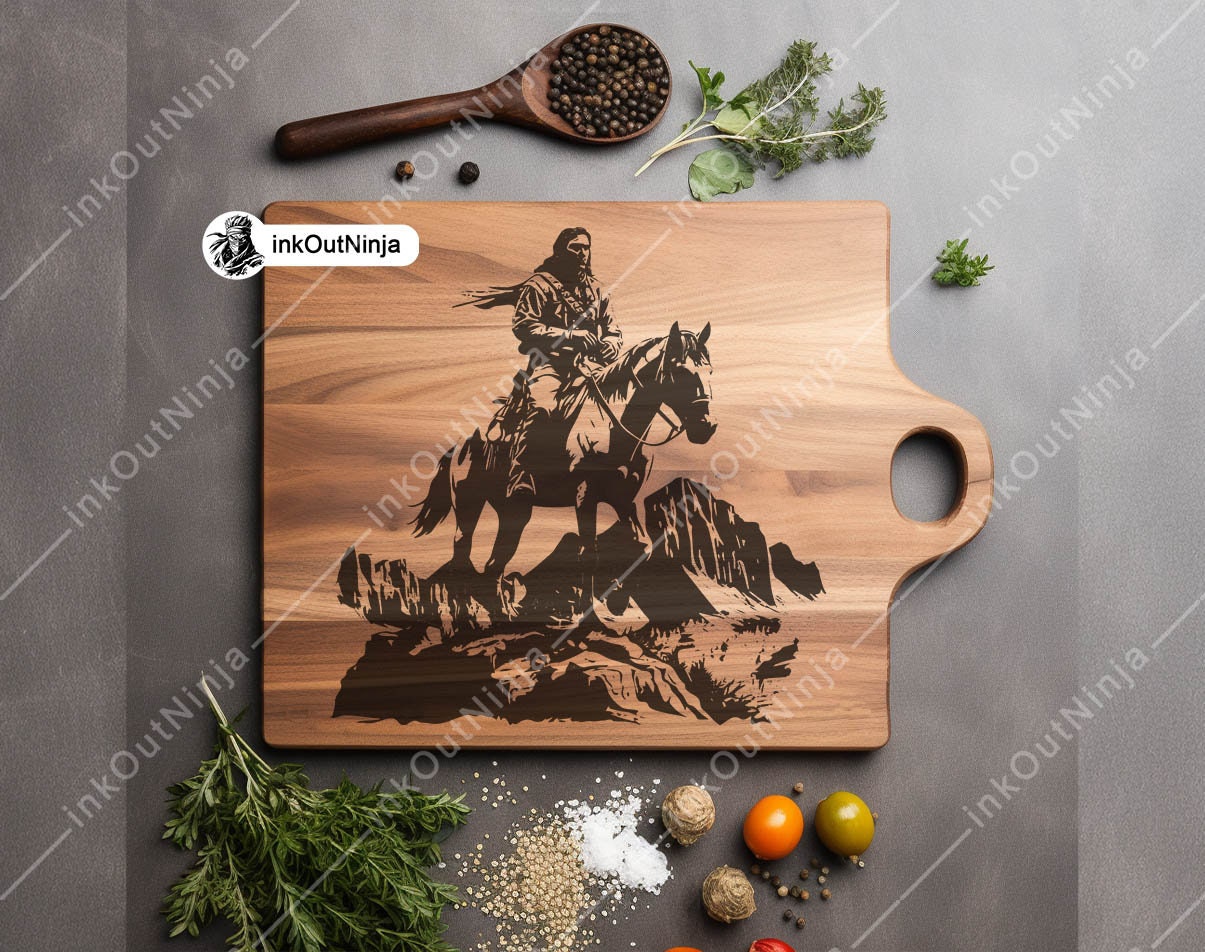 Native American Tribal Horseman Indigenous Indian Rider Laser File SVG ...