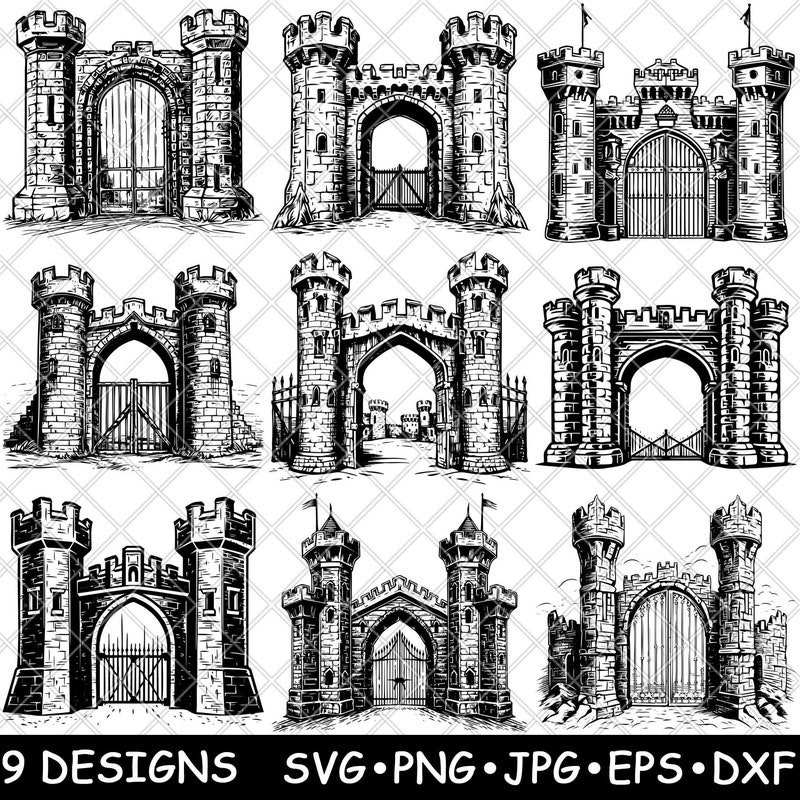 Medieval Wall Stencil - Etsy