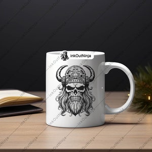 Viking Skull Head Norse Valhalla Helmet Medieval Cnc Board Coaster ...