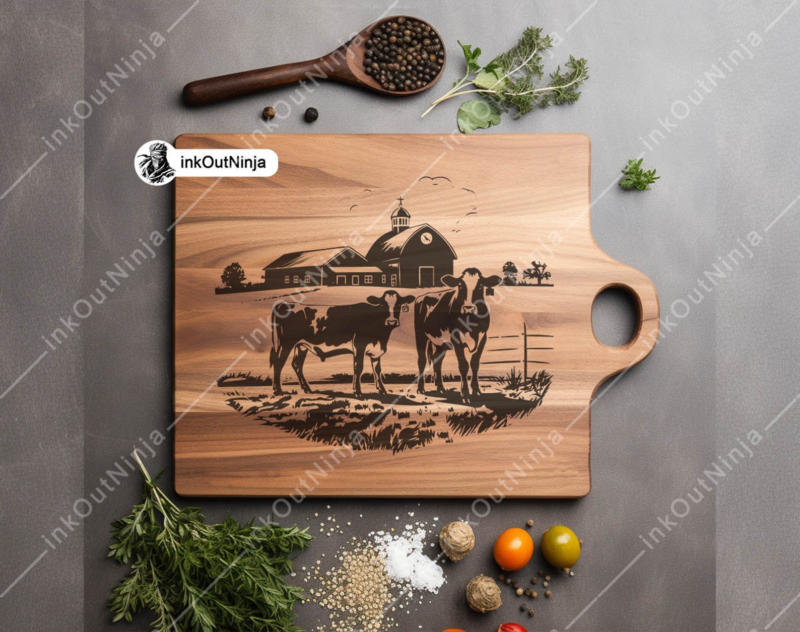 Cattle Cow Farm Dairy Ranch Livestock Beef Pasture Husbandry Barn Svg ...