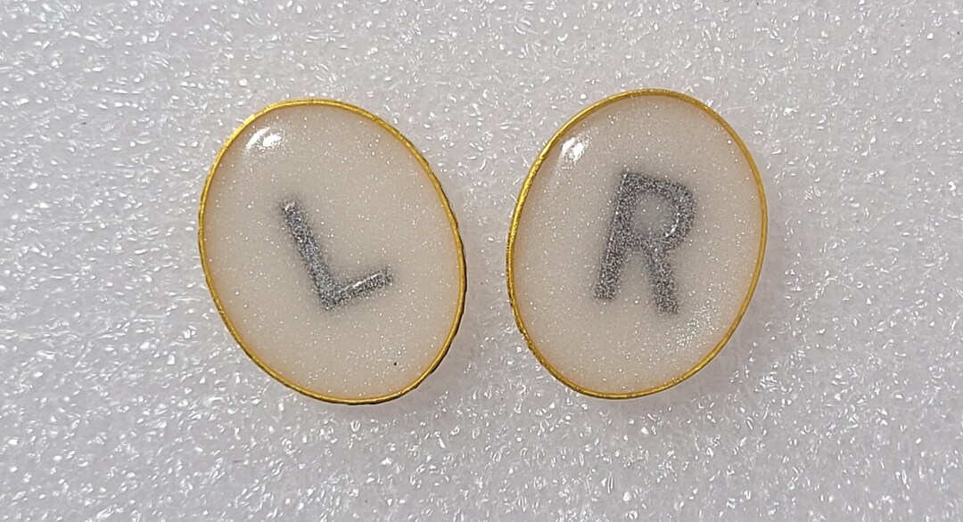 1 Pair of Small Pebble X-ray Markers Without Initials, Simply ...
