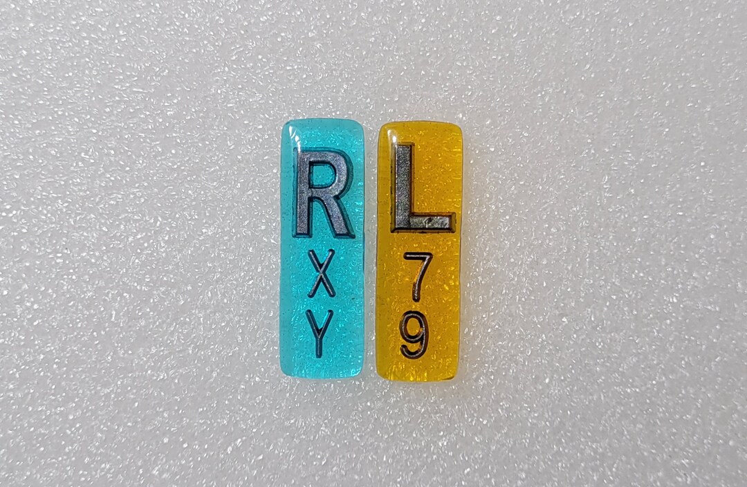 1 Pair of Small X-ray Markers, up to 3 Initials Available, Vertical ...