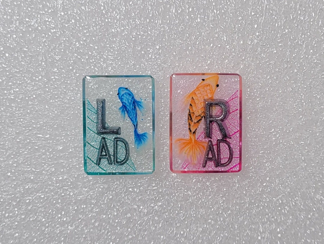 1 Pair of Koi Fish X-ray Markers With Initials (max 3 Characters ...