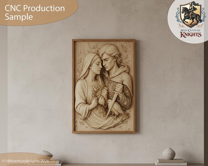 Romeo and Juliet, STL Relief Model for CNC or 3D Printing (digital ...
