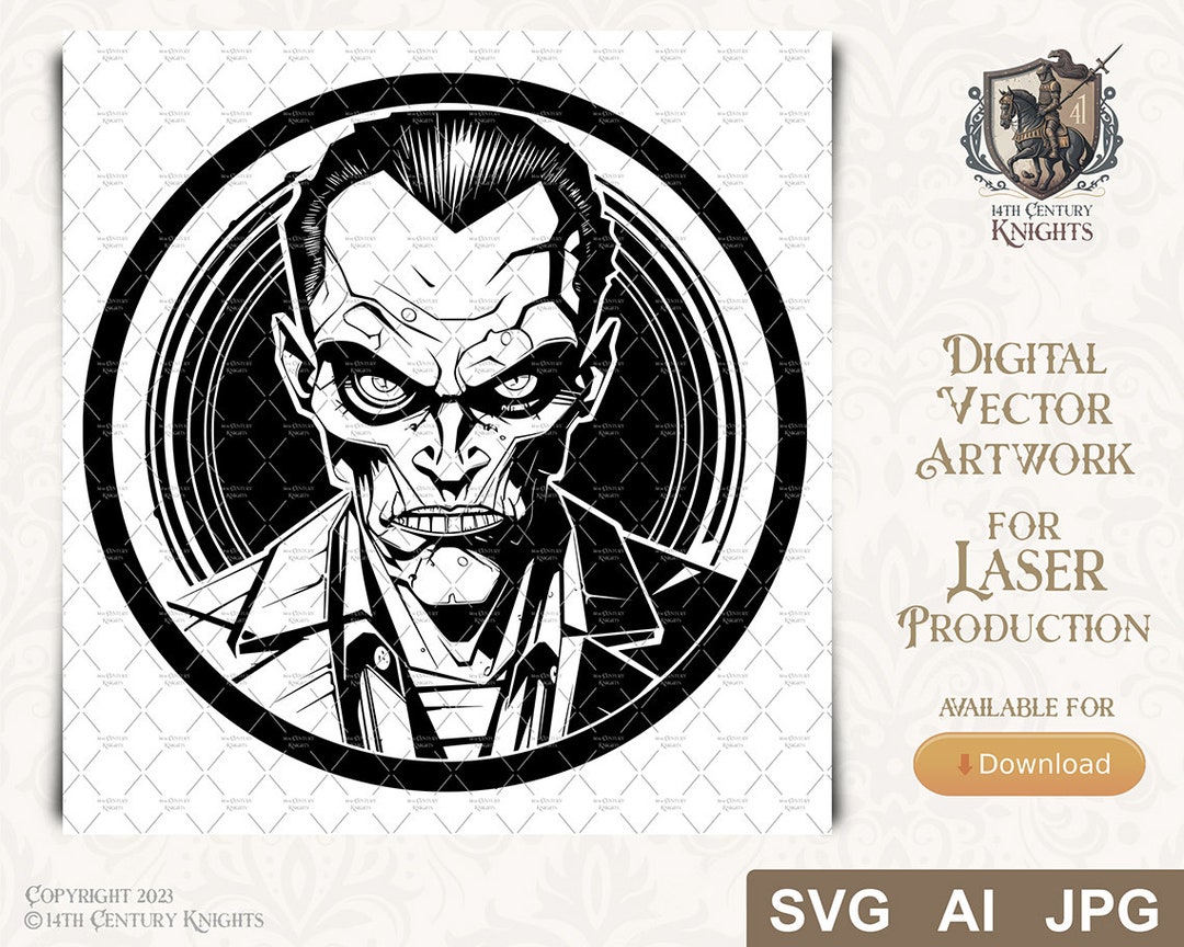 Vector SVG Daemon for Laser Engraving, Digital Artwork Download for ...