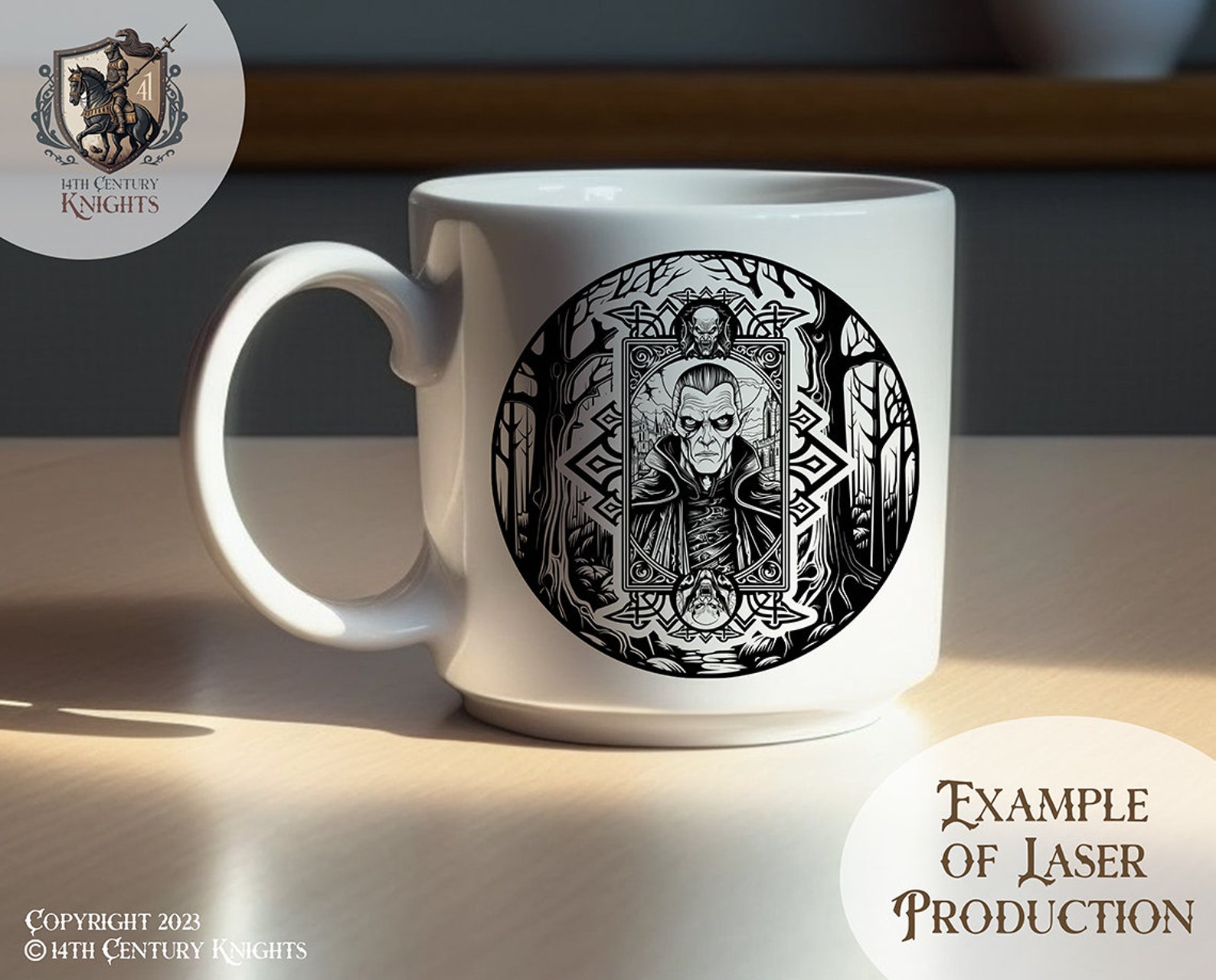 Vector SVG Vampire Scene for Laser Engraving Digital Artwork - Etsy