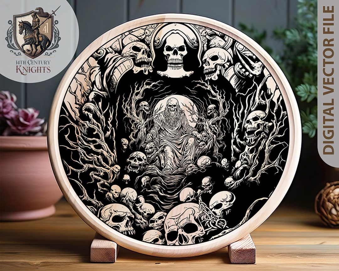 Vector SVG Grim Reaper for Laser Engraving, Digital Artwork Download ...