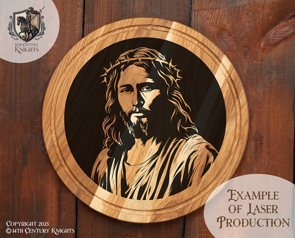 Vector SVG Jesus Christ for Laser Engraving, Digital Artwork Download ...