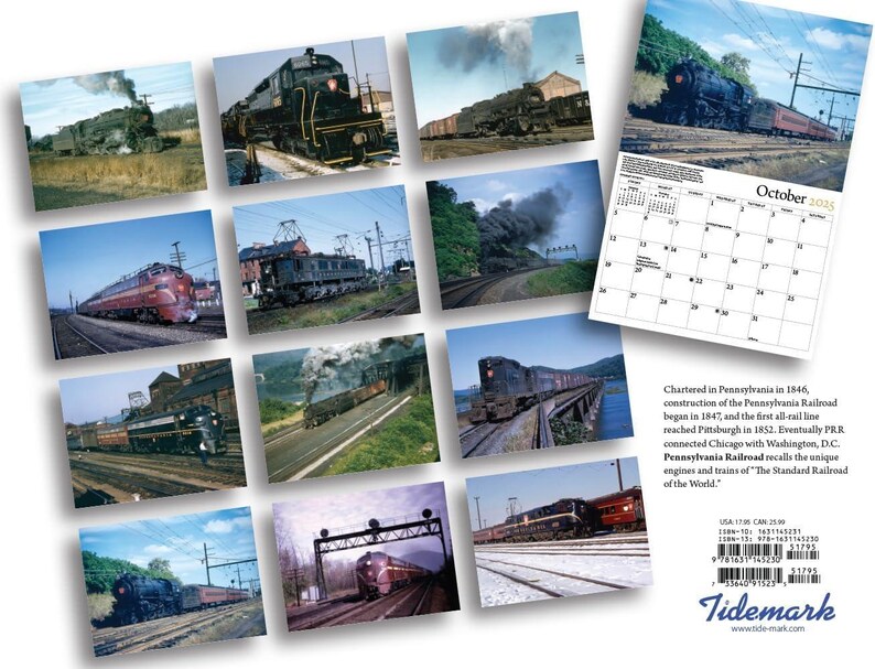 Pennsylvania Trains Railroad 2025 Wall Calendar - Etsy