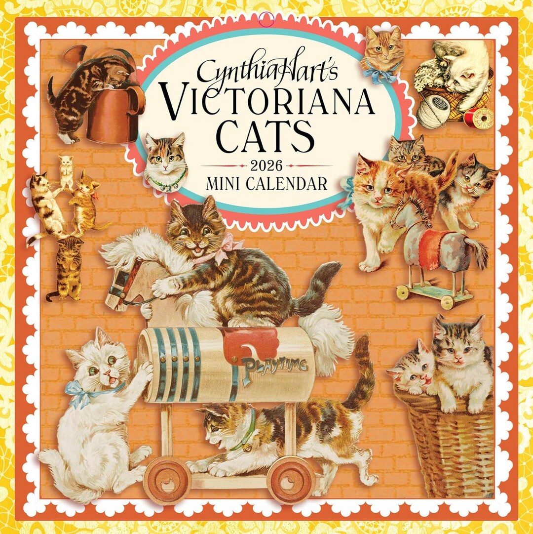 Cynthia Harts Victoriana Cats Mini Wall Calendar 2026 Etsy Uk