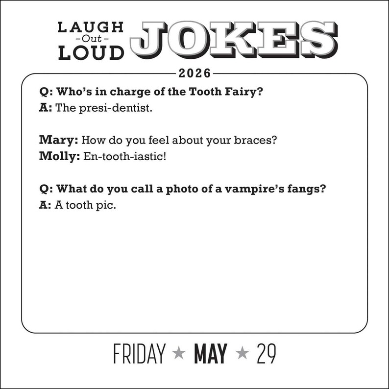 Lach-Out-Loud Witze 2026 Day-to-Day Kalender: 1.000 Punny Jokes - Etsy.de