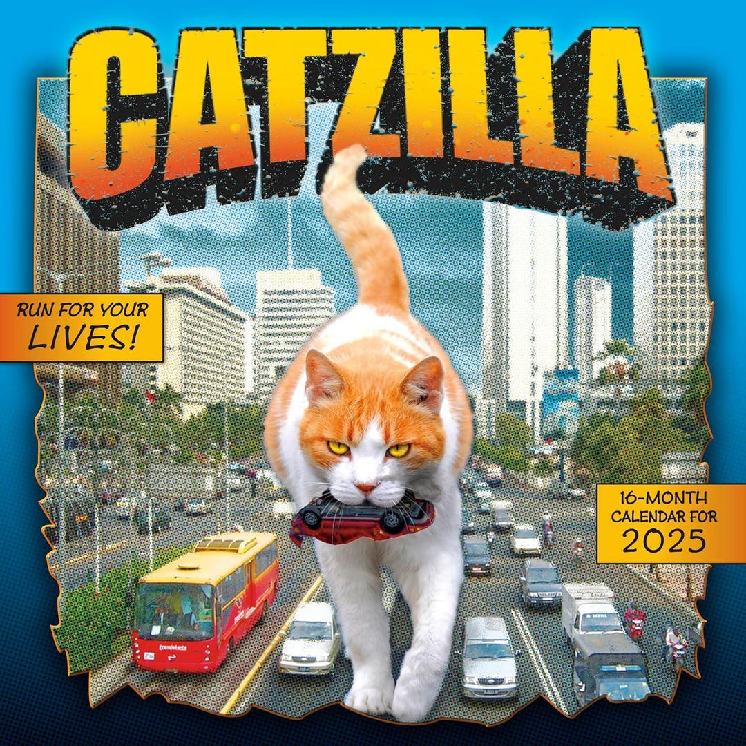 Catzilla 2025 Wall Calendar - Etsy