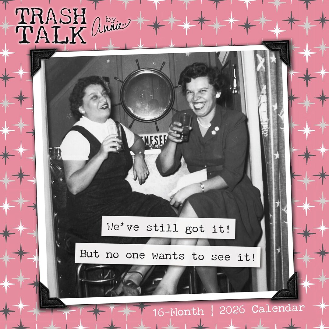 Trash Talk by Annie 2026 Wall Calendar, Vintage Humor & Sassy Quotes - Etsy