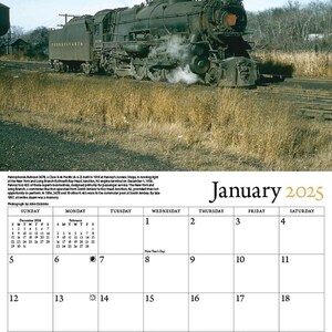Pennsylvania Trains Railroad 2025 Wall Calendar - Etsy