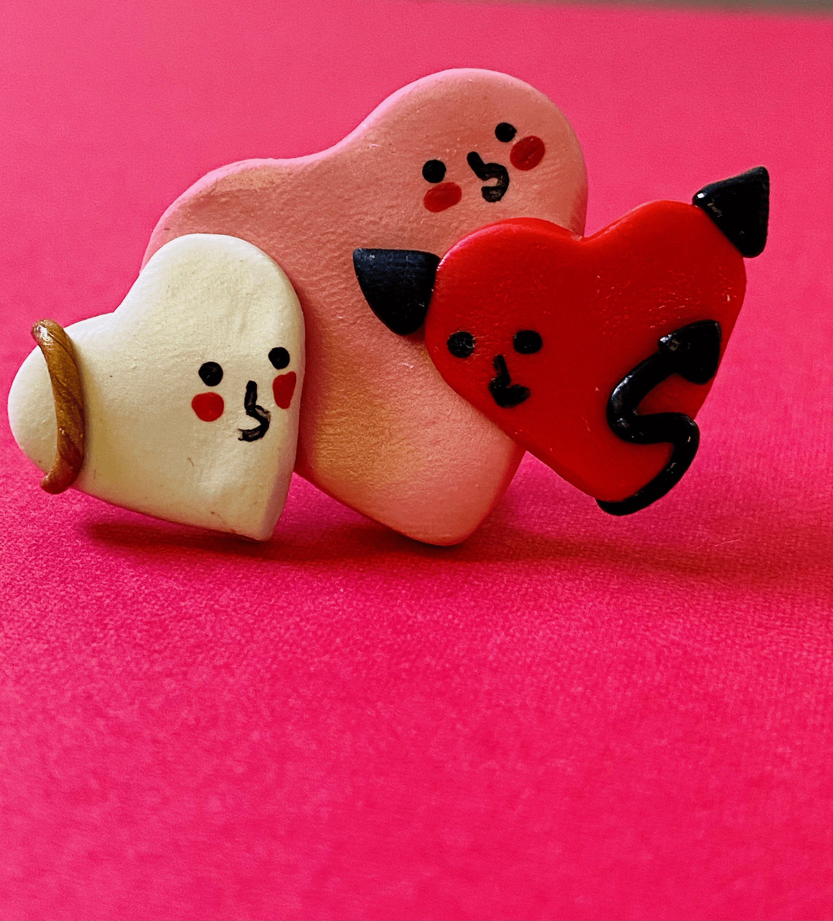 Süße Ton Pins Handgemachte Ton Pins Polymer Clay Pins Herz | Etsy