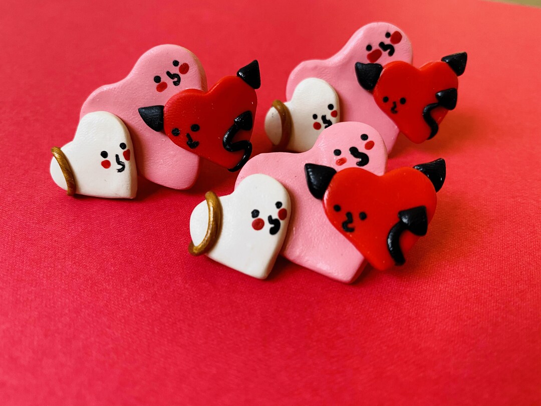 Süße Ton Pins Handgemachte Ton Pins Polymer Clay Pins Herz - Etsy.de