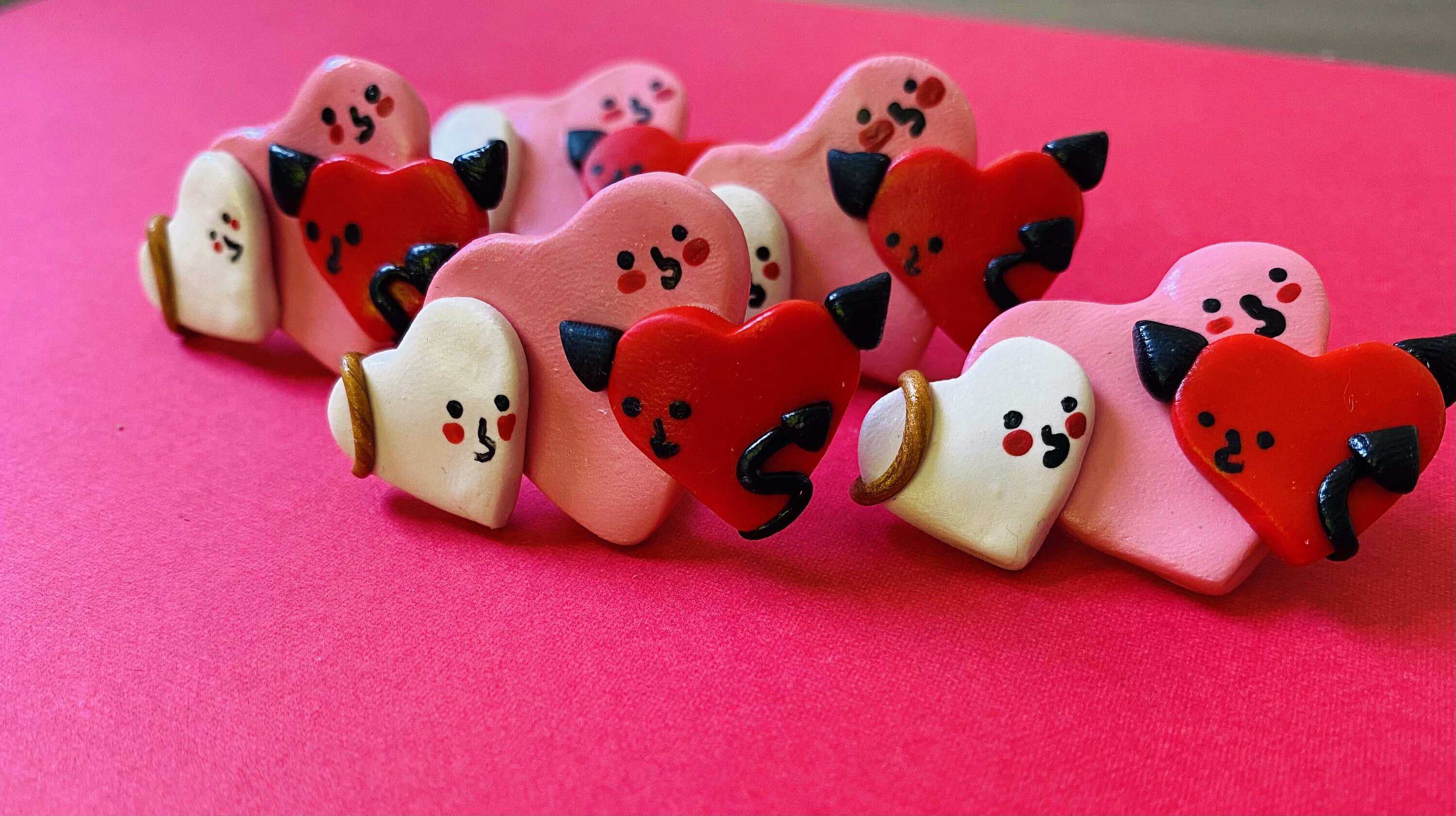 Süße Ton Pins Handgemachte Ton Pins Polymer Clay Pins Herz | Etsy