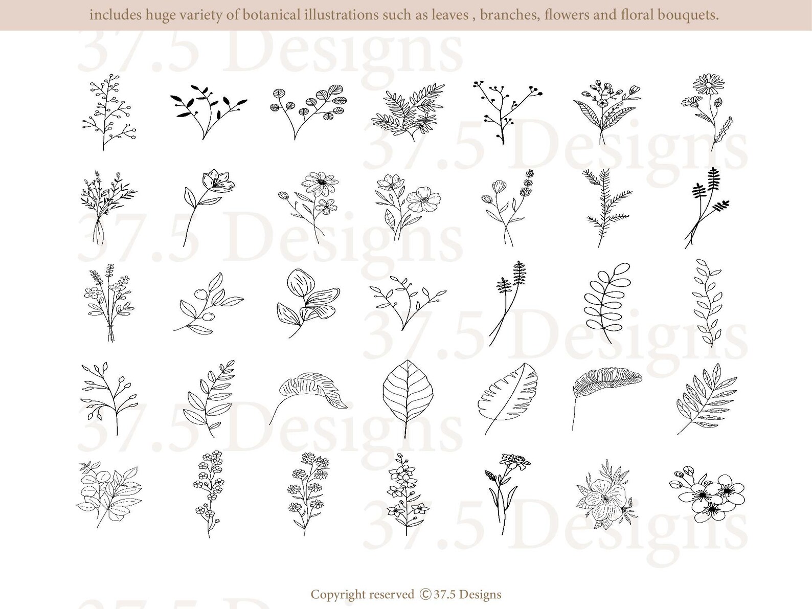 70 Botanical Svg Bundle Floral Svg flower Svg botanical Clipart flower ...