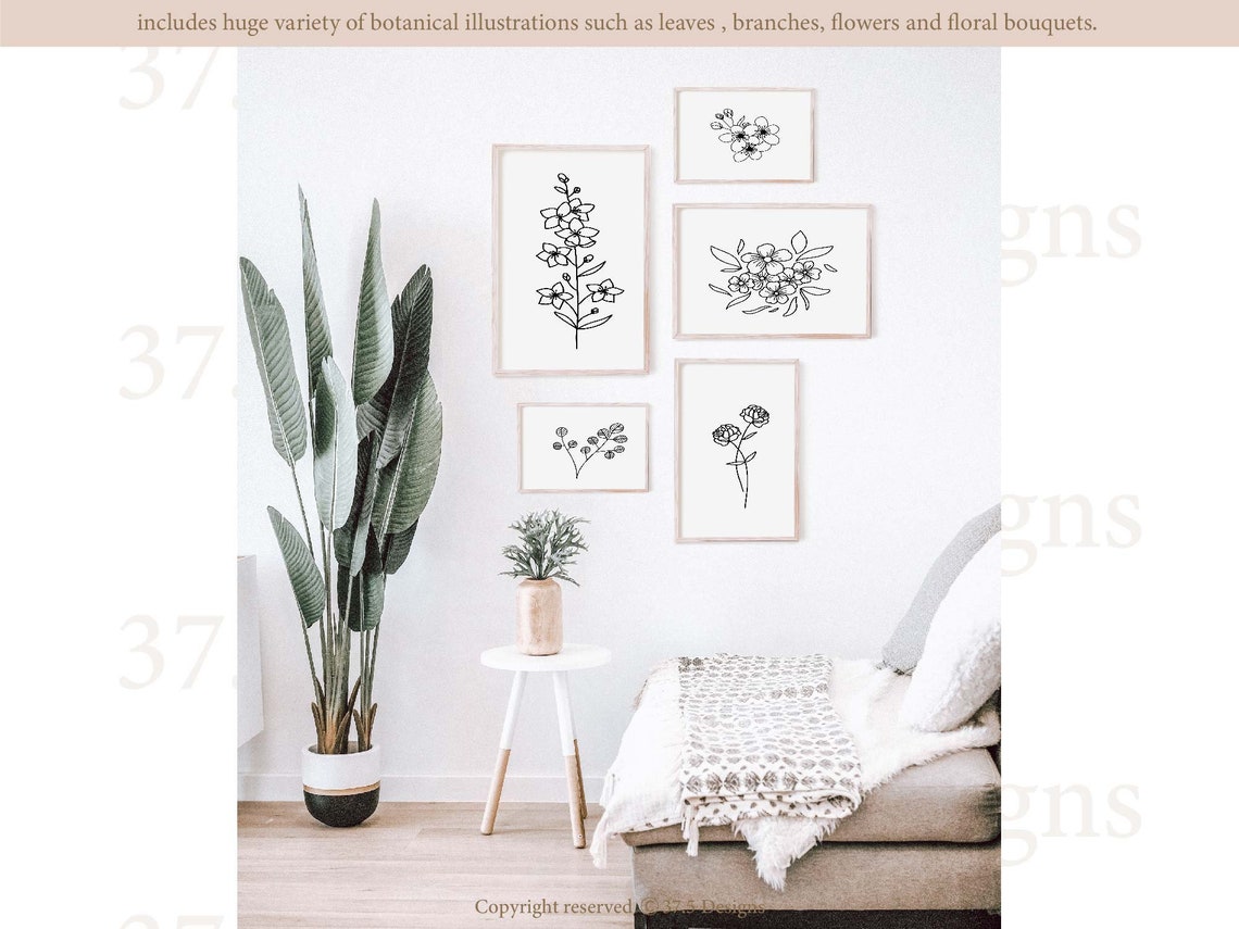 70 Botanical Svg Bundle Floral Svg flower Svg botanical Clipart flower ...