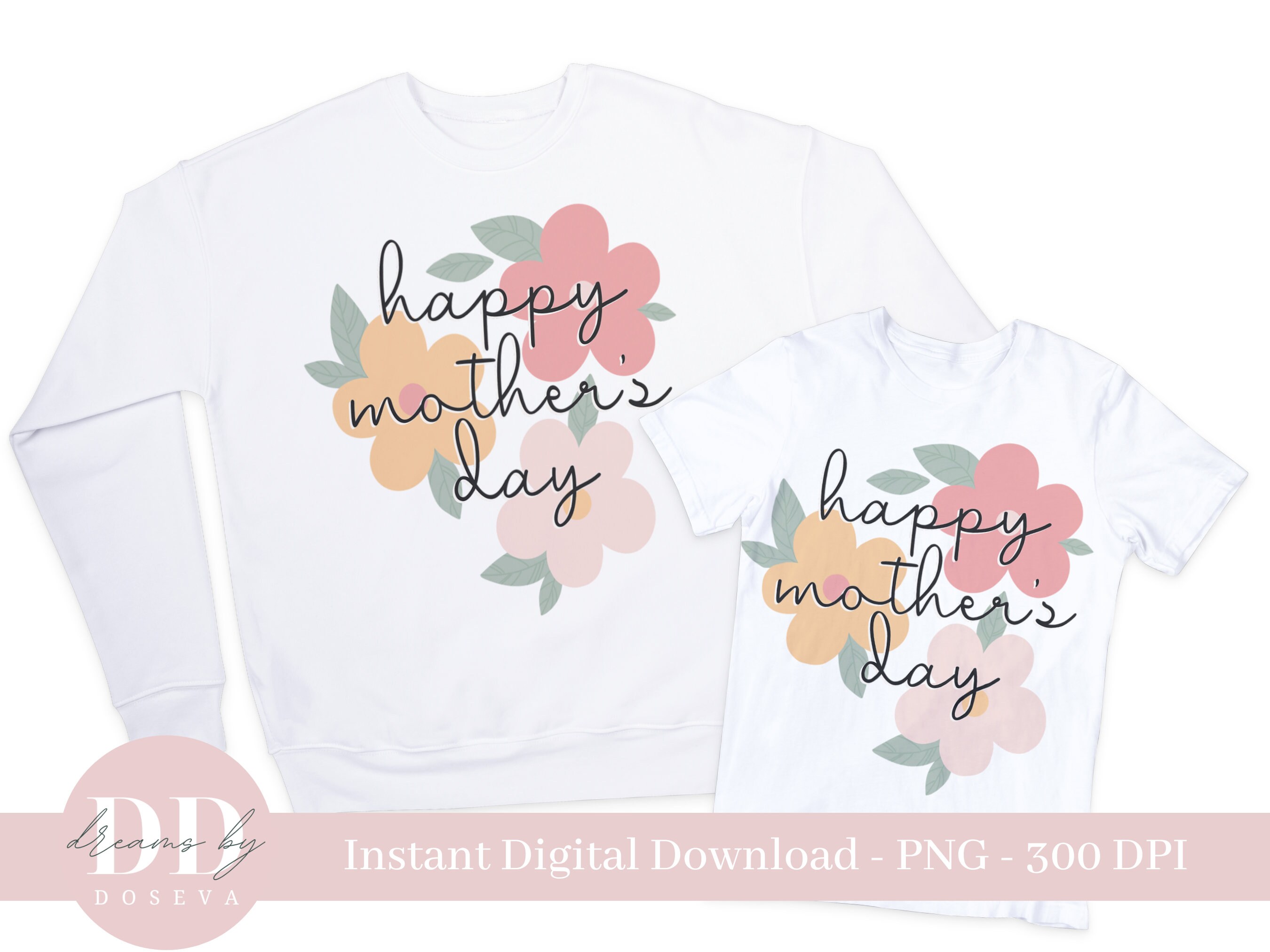 Happy Mother's Day PNG, Mothers Day Card Design, Spring Flowers ...