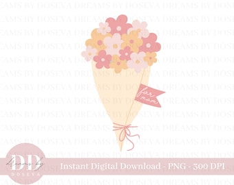 Happy Mother's Day PNG Bundle, Mothers Day Card Design, Instant Digital ...