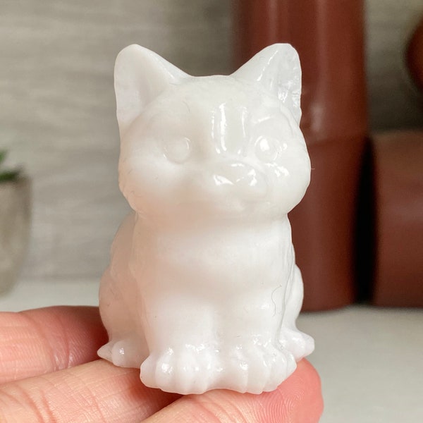 Jade Cat Statue - Etsy