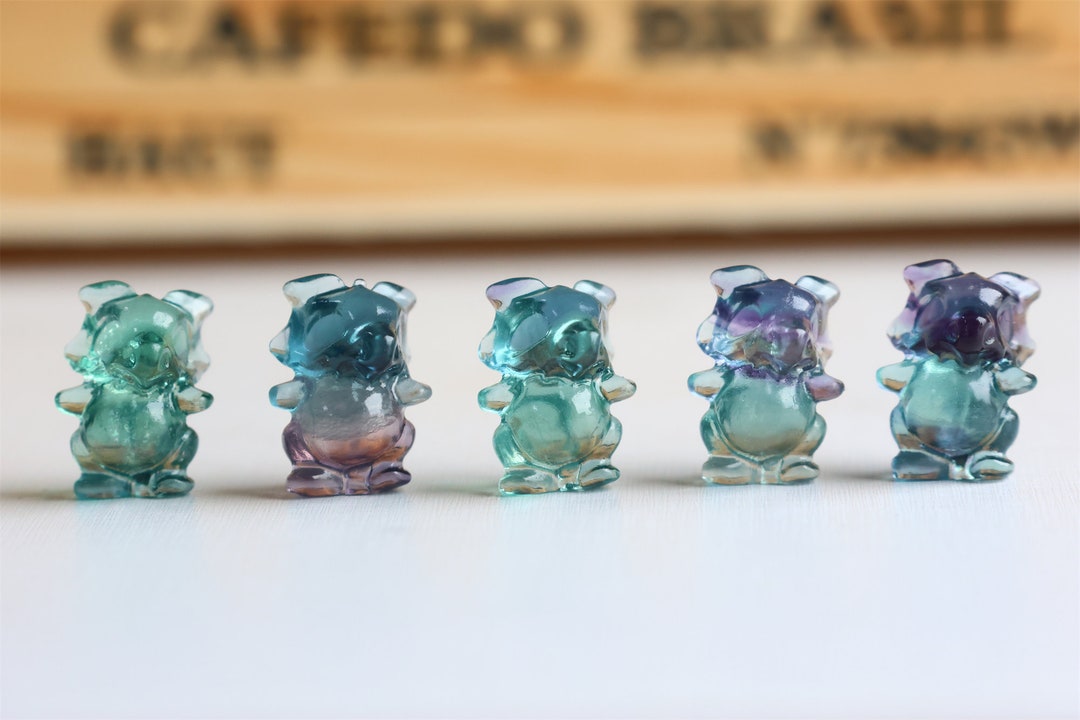 Natural Rainbow Fluorite Cubone ,MINI Fluorite Cubone ,crystal Carved ...