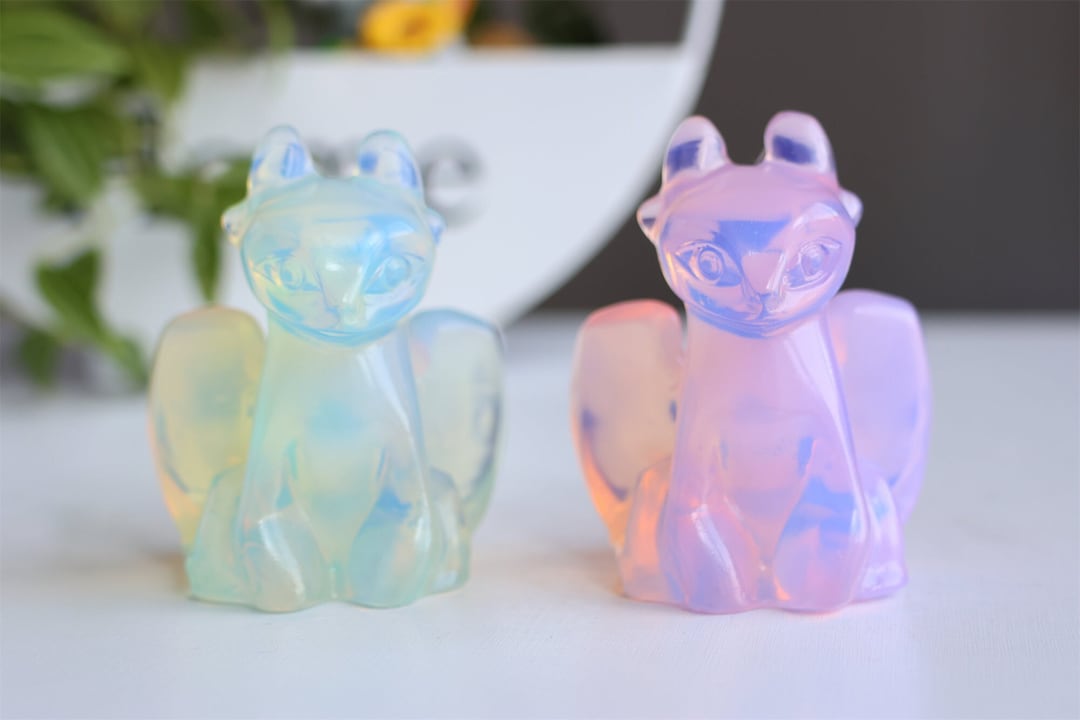 2.3inch Opalite Carved Light Fury,quartz Crystal Skull,light Fury ...