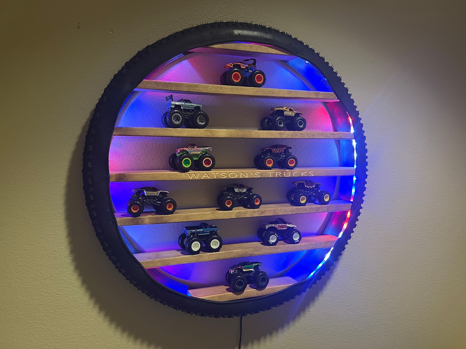 Original Personalized Monster Truck Tire Shelf Toy Car Display Toy ...