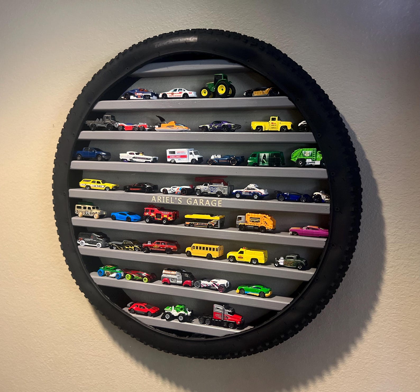 Original Personalized Tire Shelf || Toy Car Display || Toy Train ...