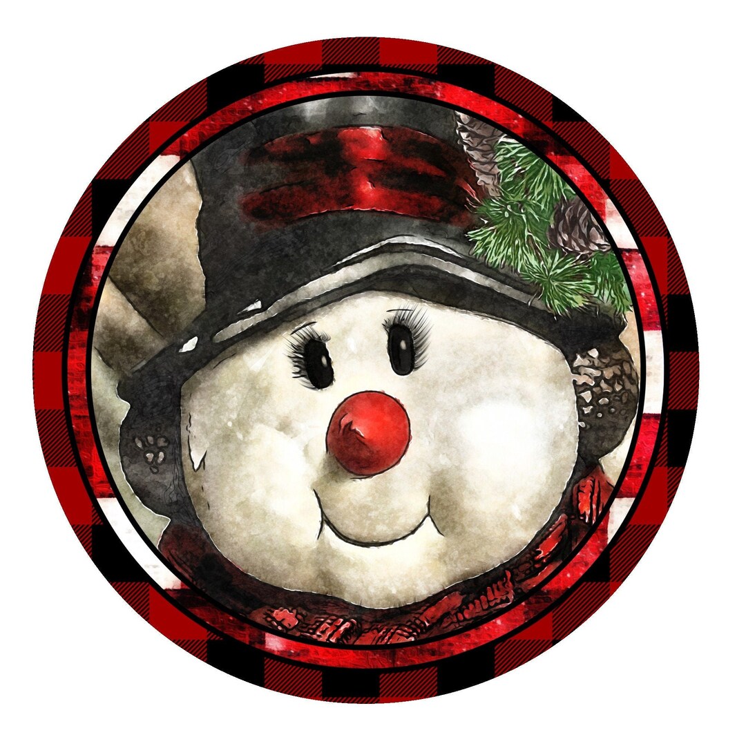Snowman Wreath Sign, Wreath Attachment, Metal Wreath Sign, Round Wreath ...