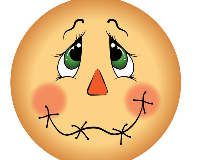 Scarecrow Face Wreath Sign Wreath Attachment Metal Sign for - Etsy