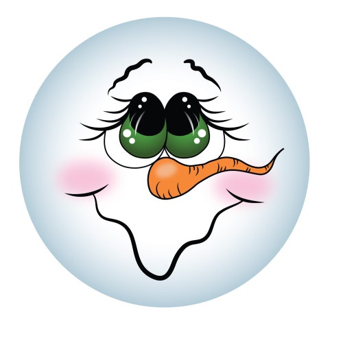 8 Round Snowman Face Metal Wreath Sign - Etsy