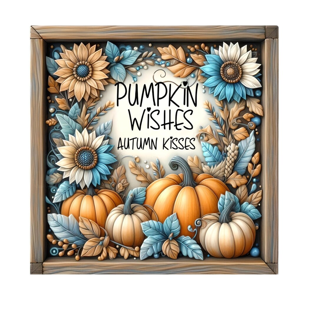 Pumpkin Wishes Autumn Kisses Wreath Sign, Metal Wreath Sign, 10x10 ...