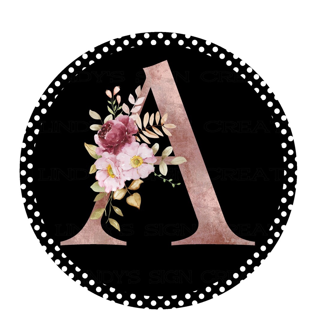 A Through Z Initial Wreath Sign, Metal Wreath Sign, Sign for Wreath ...