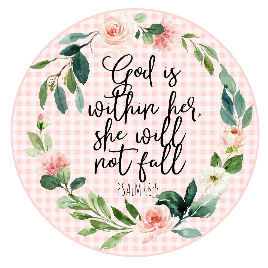 God is Within Her She Will Not Fail Sign, Scripture Sign, Metal Sign ...