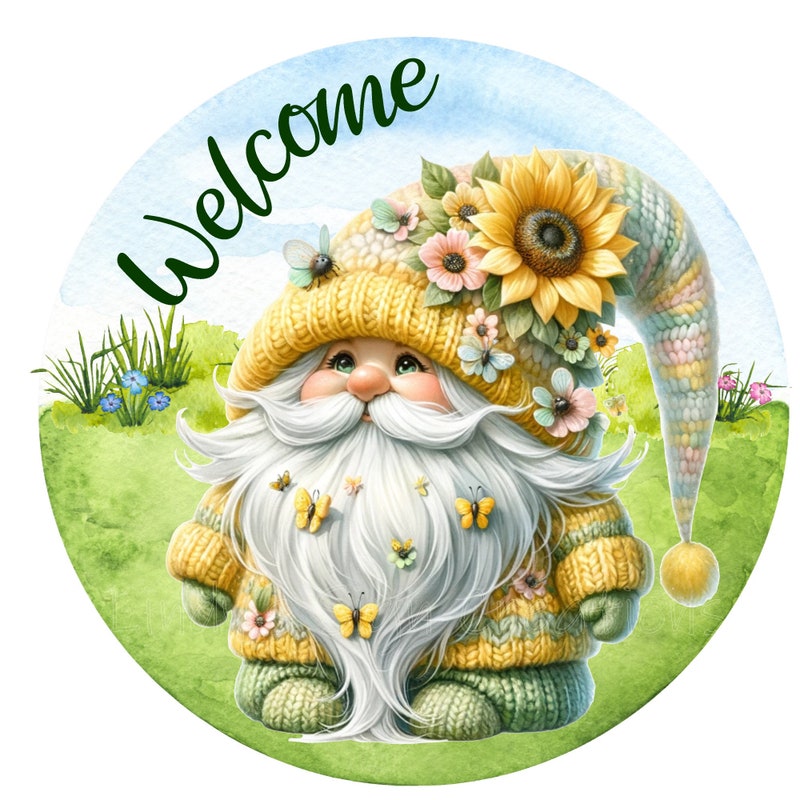 Gnome Welcome Sign - Etsy