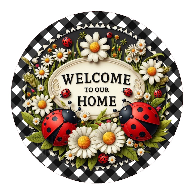 Ladybug Welcome Sign - Etsy