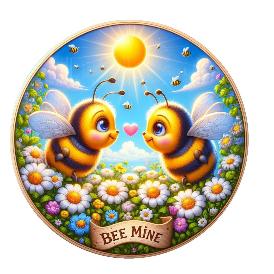 Bee Mine Valentine's Day Wreath Sign, Metal Wreath Sign, Round Wreath ...