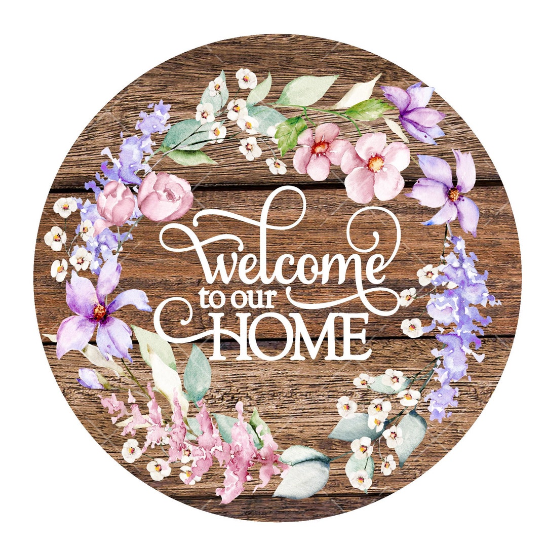 Welcome to Our Home Wreath Sign Metal Wreath Sign Signs for - Etsy